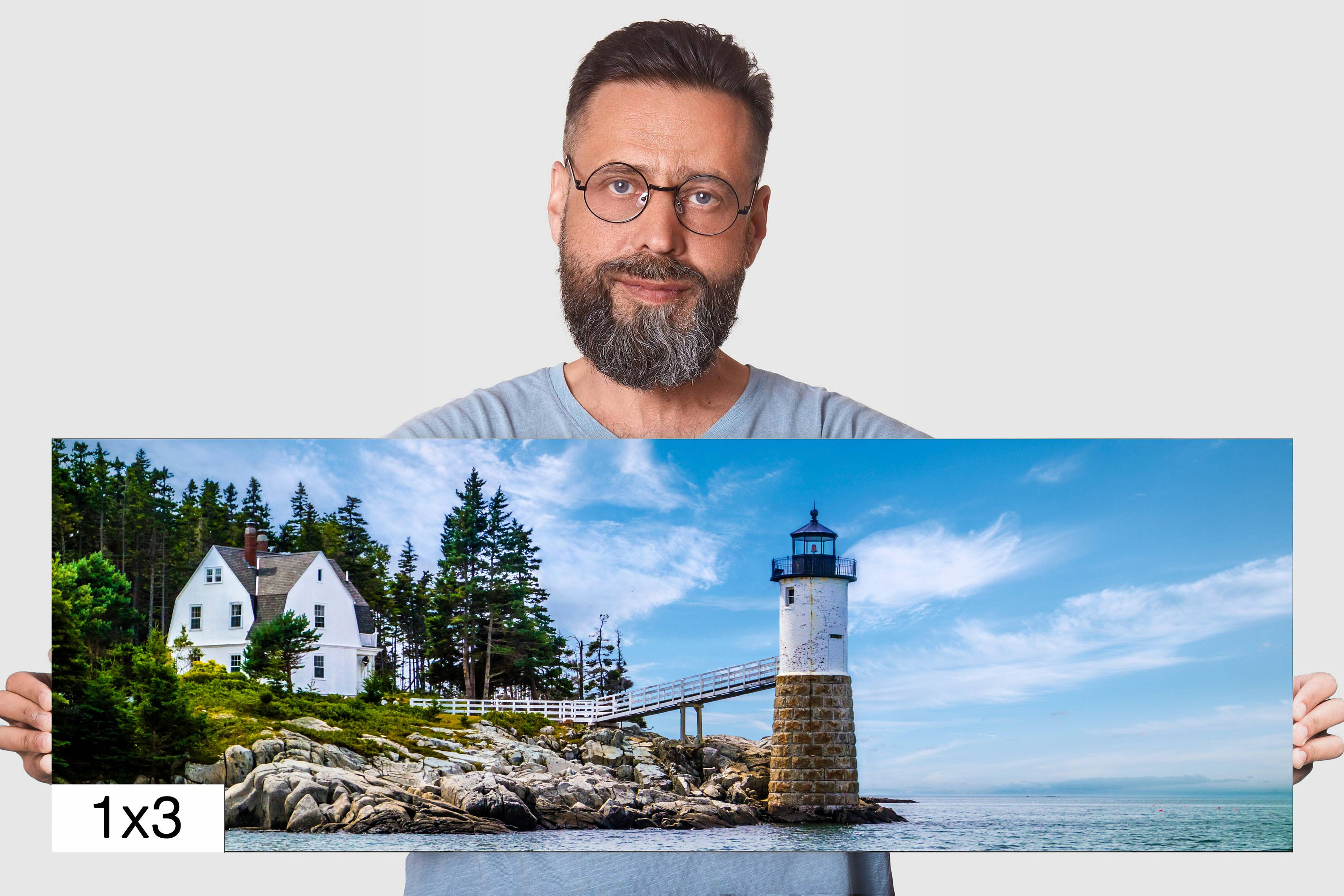 Coastal Charm: Isle Au Haut Lighthouse Acadia National Park Nautical ...