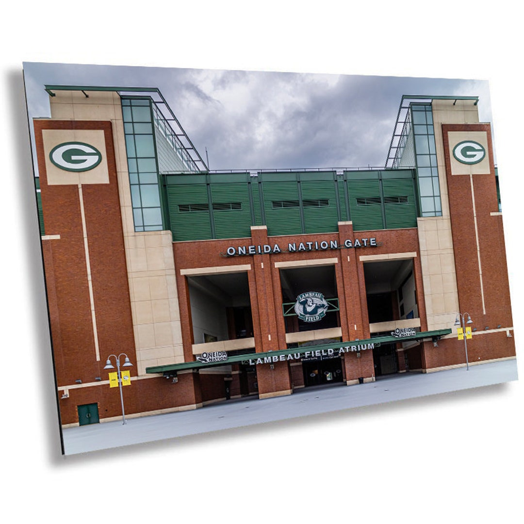 Lambeau Field Oneida Nation Gate Print: Green Bay Packers Stadium Art ...