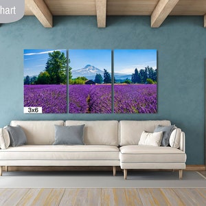 Lavender Dreams: Mt Hood Lavender Fields Wall Art Print Flower ...