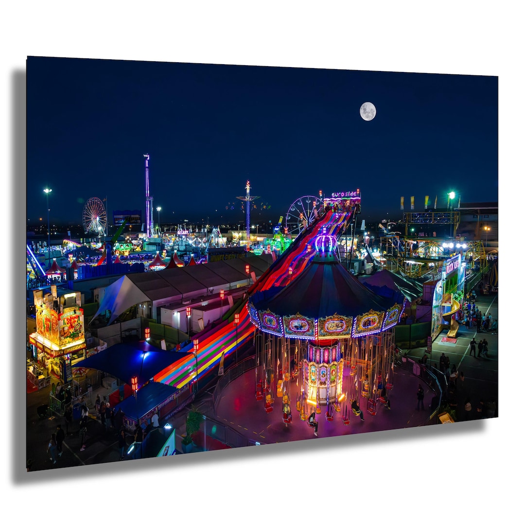 Fairground Galaxy: Arizona State Fair Amusement Rides Wall Art ...