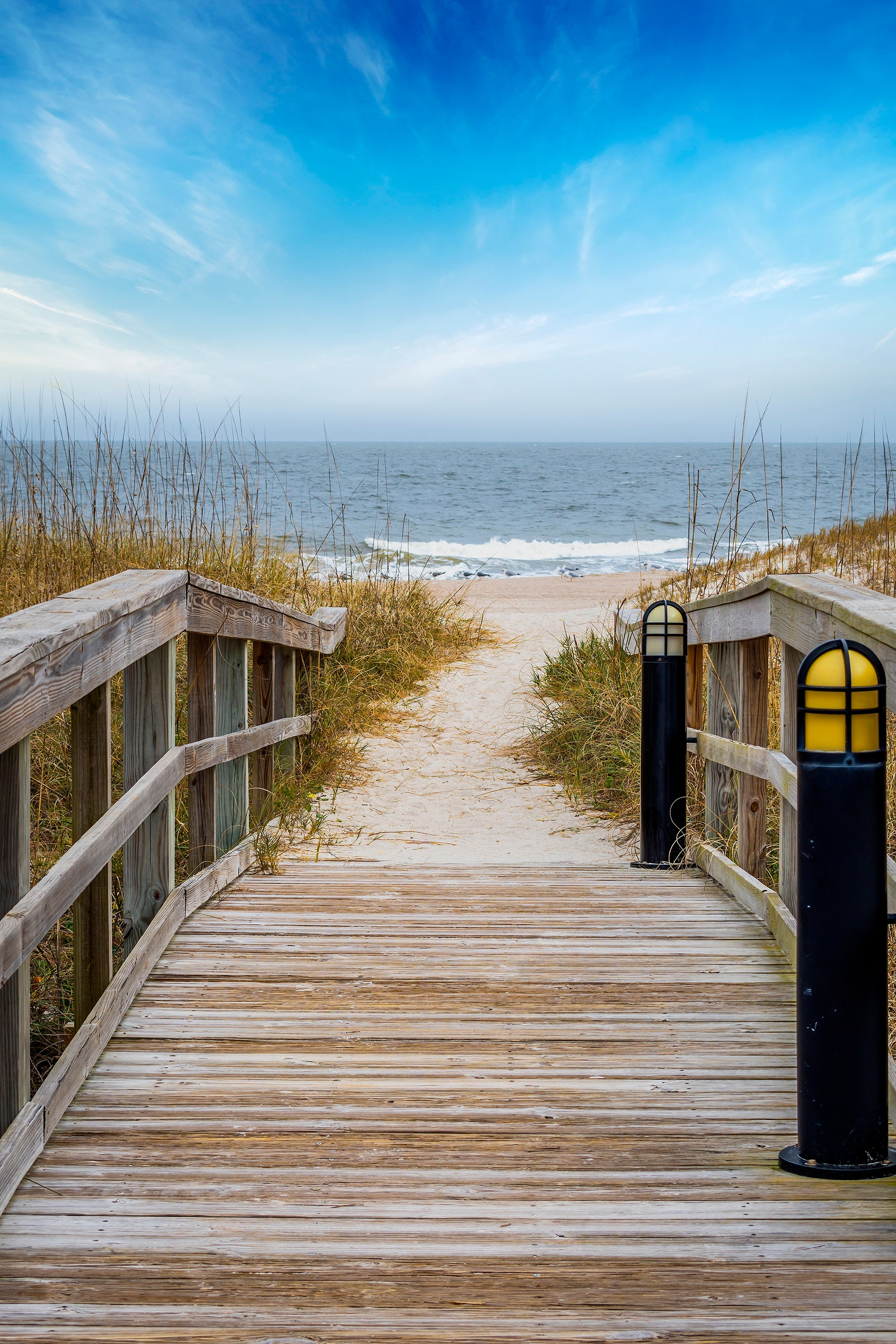 Trail to Paradise: Wooden Pathway to the Beach Florida Seascape ...