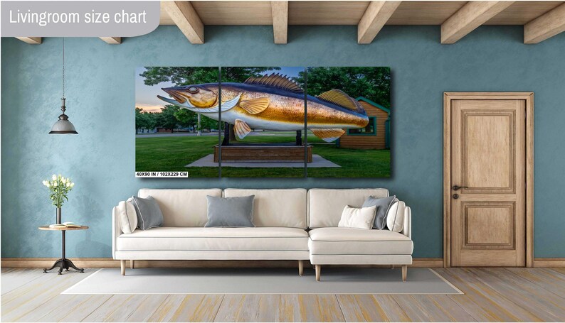 Mille Lacs Lake Fish Statue: Minnesota Historical Photography Wall Art ...