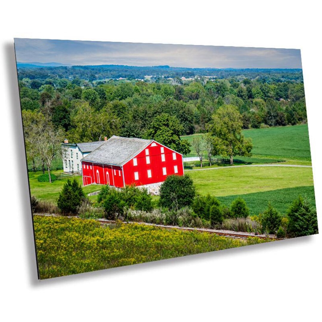 Gettysburg Red Barn Print: Mclean Farm, Adams County Pennsylvania Wall ...