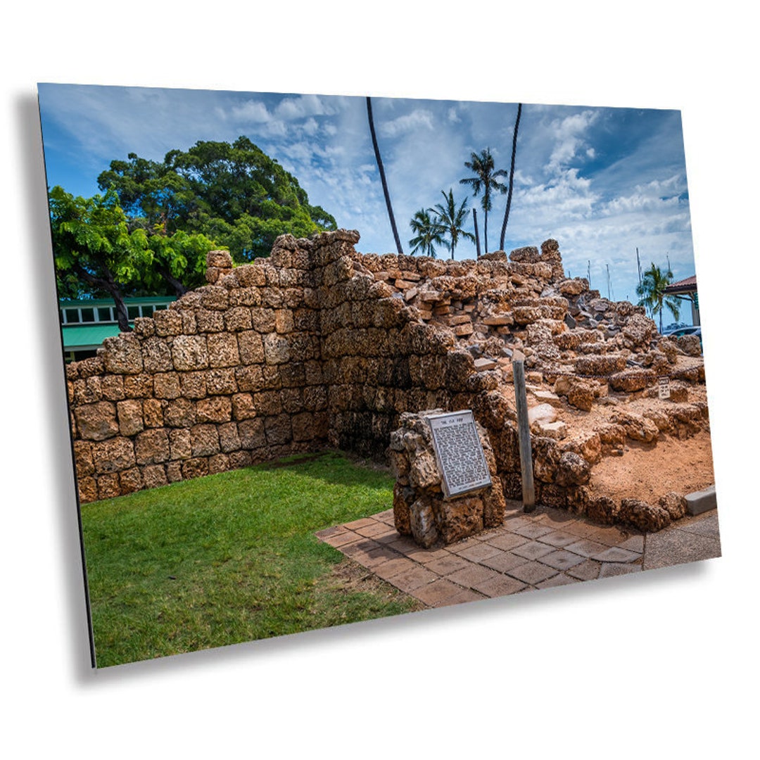 The Old Fort: Maui Lahaina Historic Canvas Metal Print Hawaii Travel ...