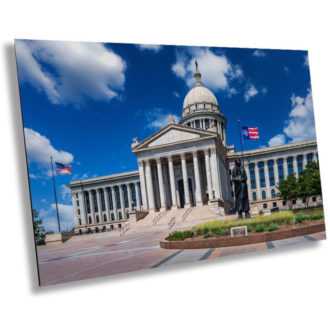 Oklahoma State Capitol Building Art Print: OKC Patriotic Photography - Etsy