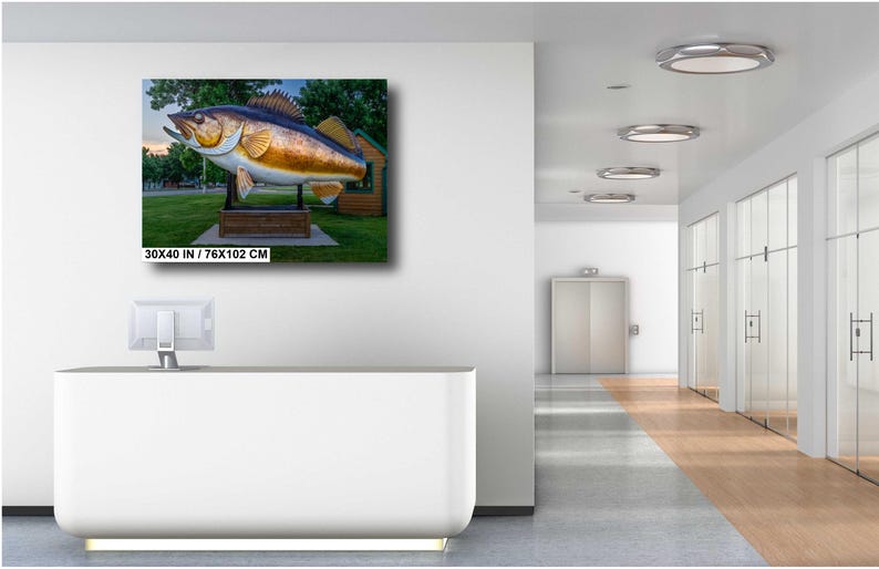 Mille Lacs Lake Fish Statue: Minnesota Historical Photography Wall Art ...