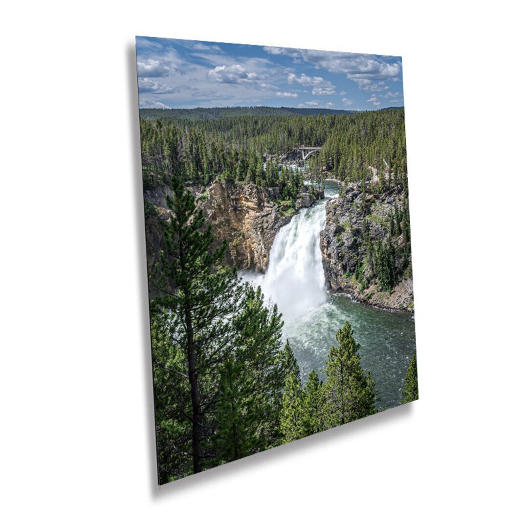 Yellowstone's Grandeur: Yellowstone's Upper Falls Wall Art Portrait ...