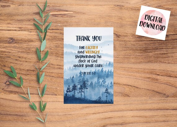 Elder Thank You Card Shepherd Appreciation Digital - Etsy