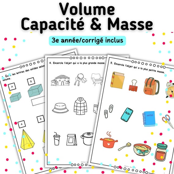 Volume And Capacity Worksheets