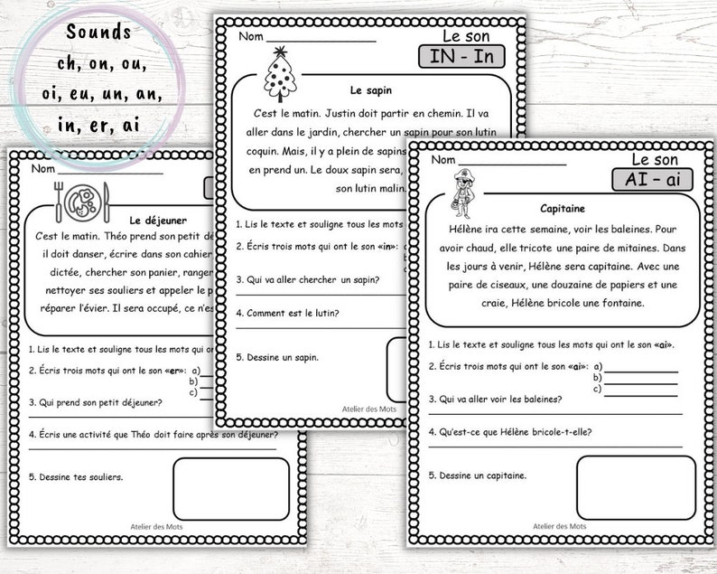 Decodable Phonics Reading Passages, French Sounds, French Reading - Etsy