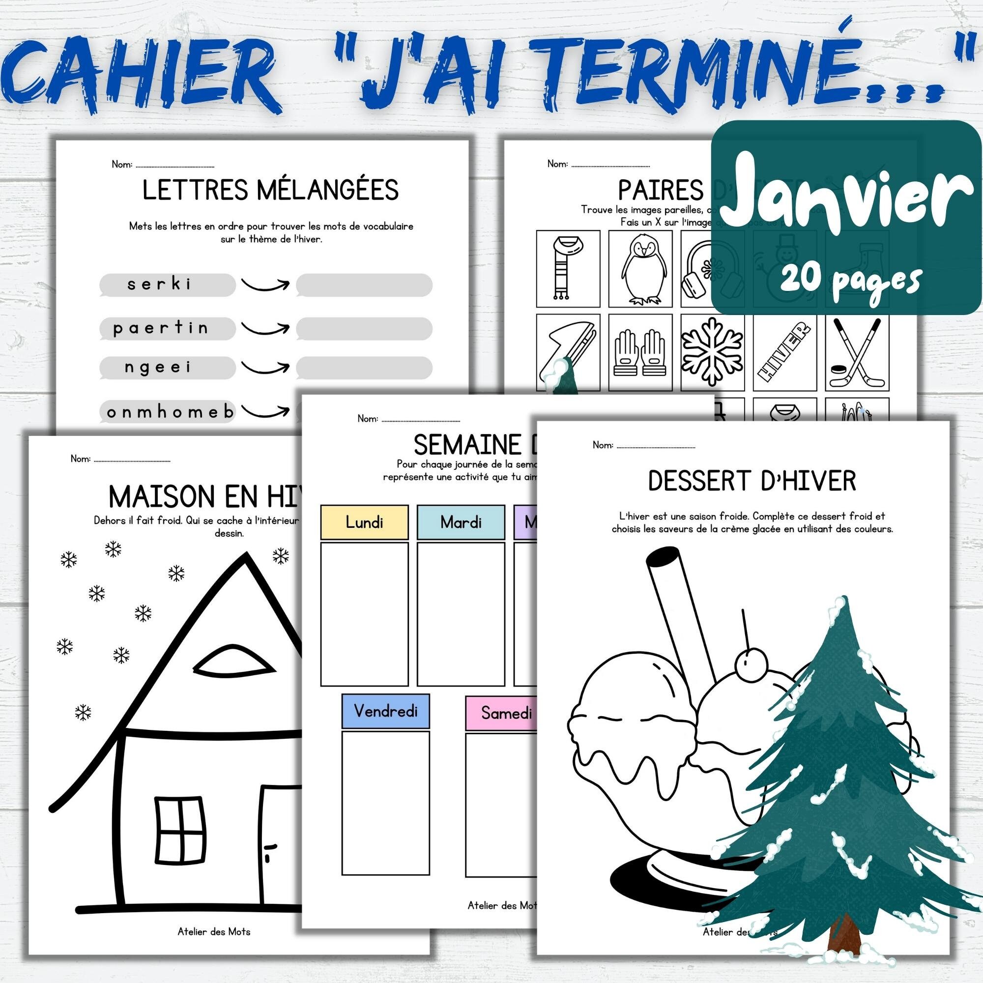 French Activity Pack for Kids Instant Download New Year - Etsy