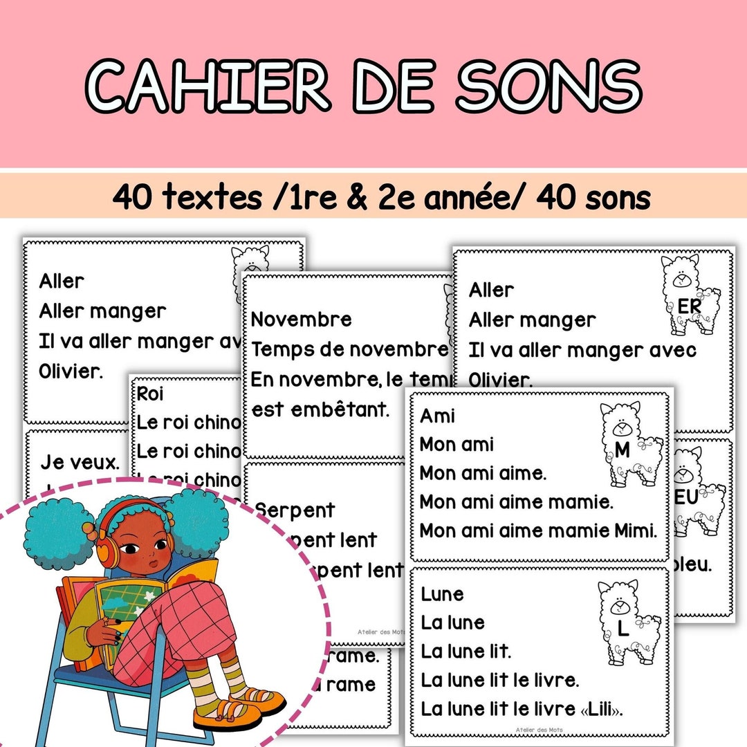 Decodable Phonics Reading Passages, French Sounds, French Reading 1st ...