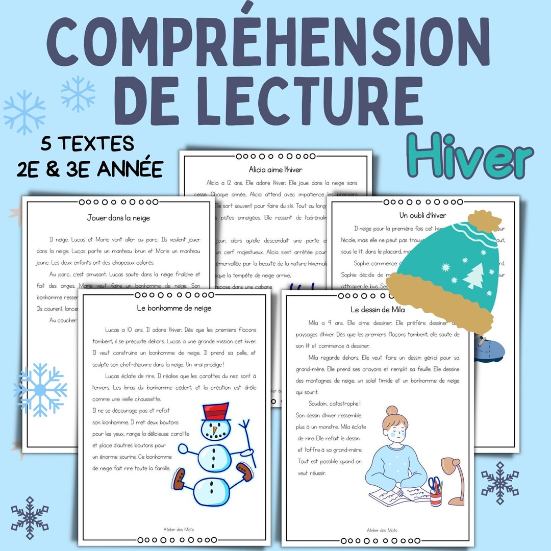 Winter Reading Comprehension Texts for 2nd and 3rd Grade - Etsy