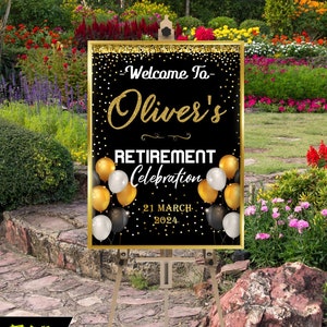 Custom Retirement Welcome Sign Board, Personalized Retirement Party ...