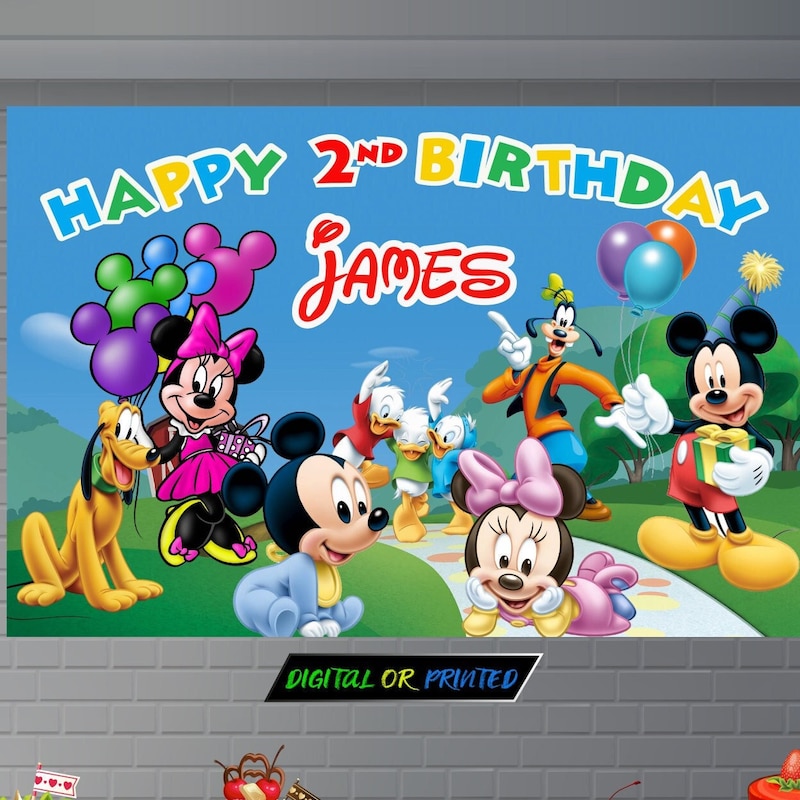 Mickey Mouse Banner - Etsy