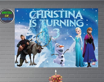 Elsa Birthday Banner - Etsy