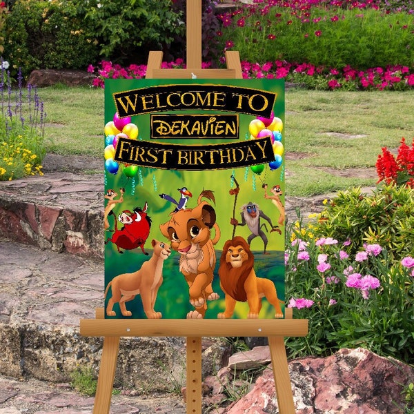 Birthday Lion King Poster - Etsy