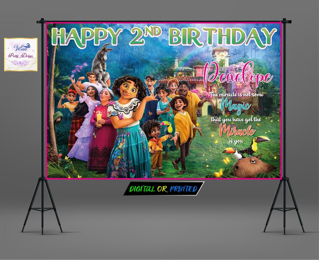 Encanto Birthday Banner, Personalized Encanto Party Decorations ...
