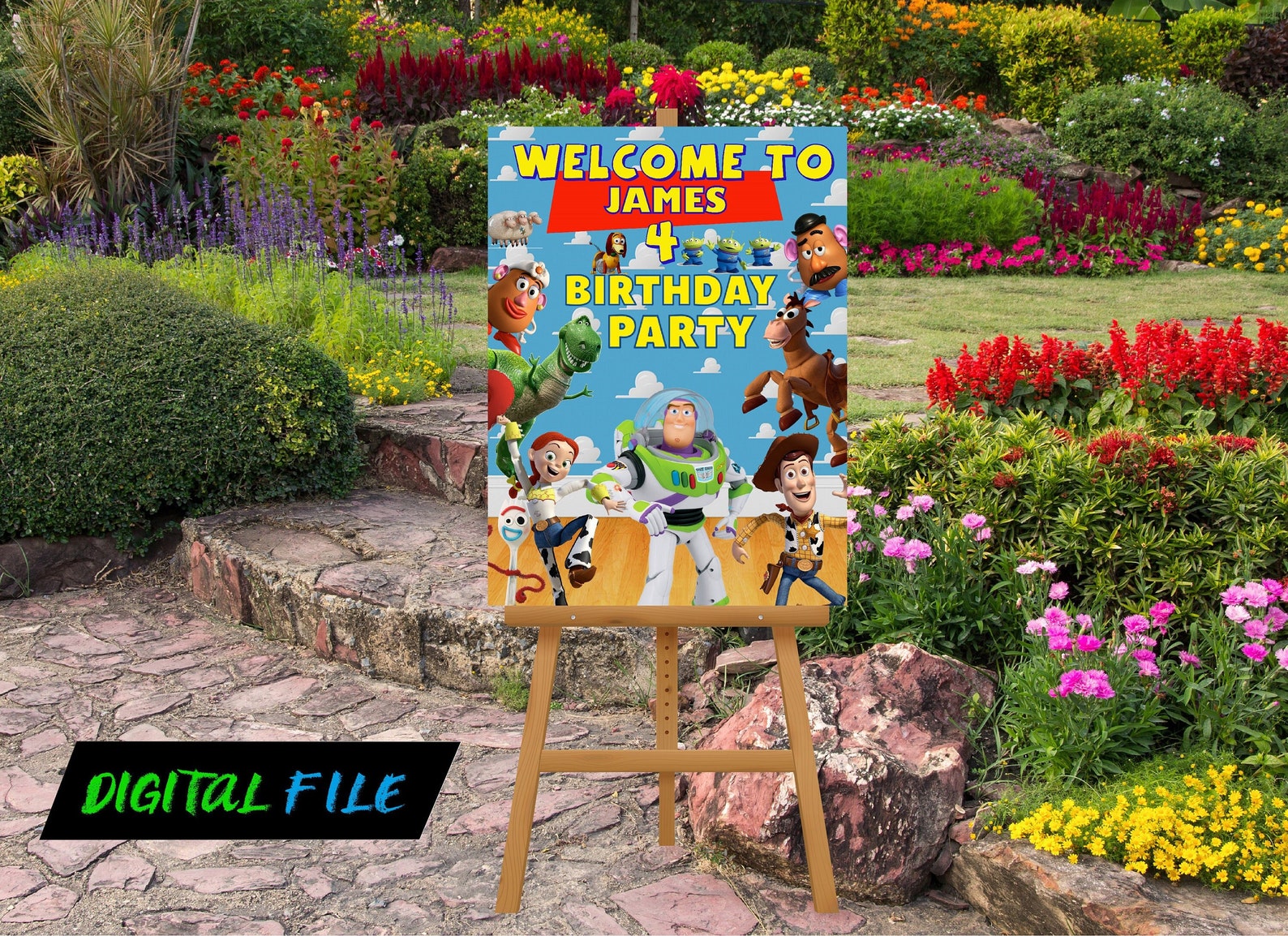 Birthday Toy Story Welcome Sign Board Personalized Toy Story - Etsy