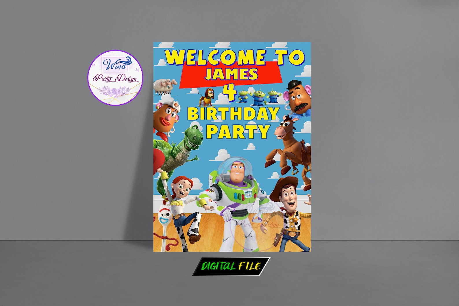 Birthday Toy Story Welcome Sign Board Personalized Toy Story - Etsy
