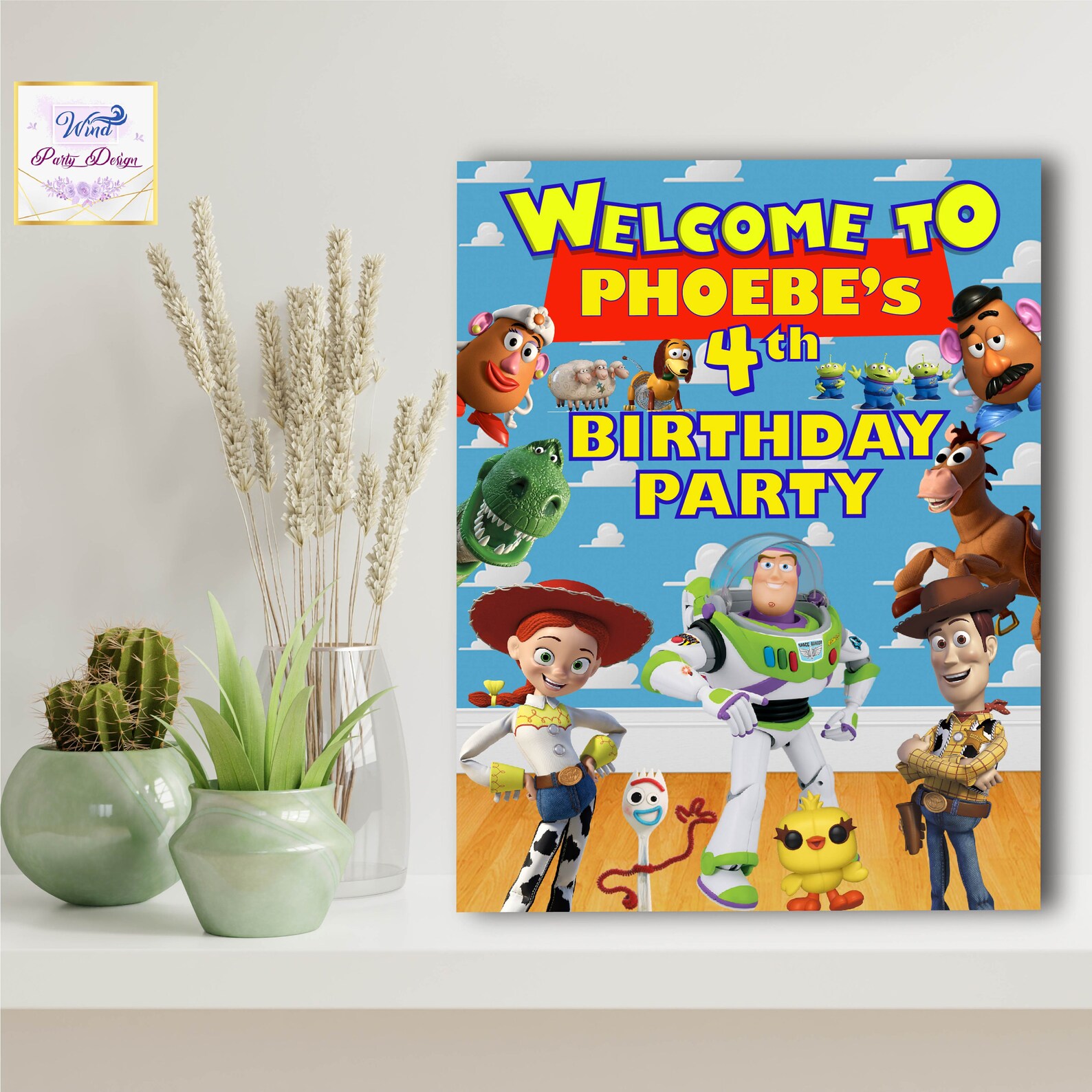 Birthday Toy Story Welcome Sign Board Personalized Toy Story - Etsy