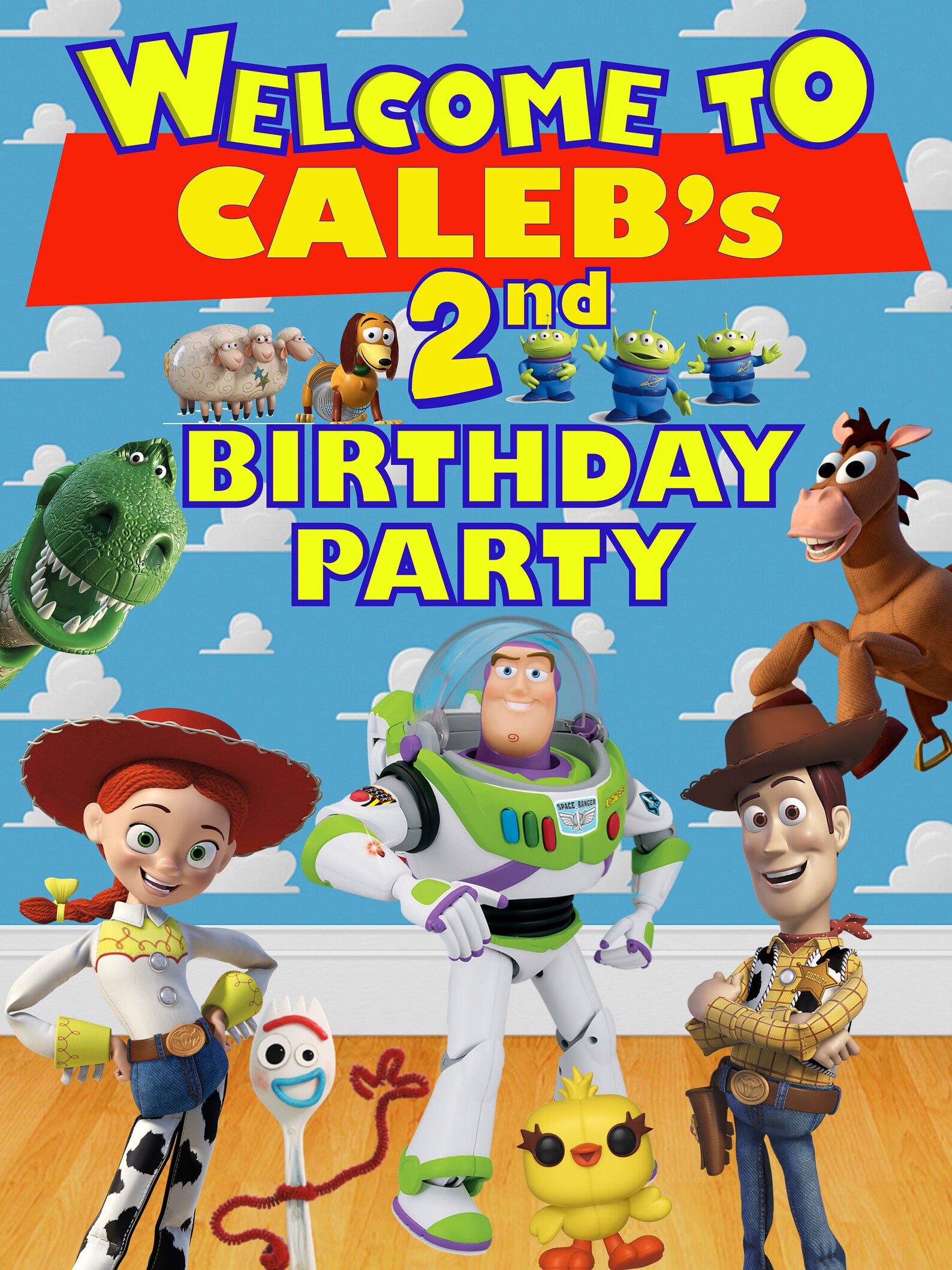 Birthday Toy Story Welcome Sign Board Personalized Toy Story - Etsy