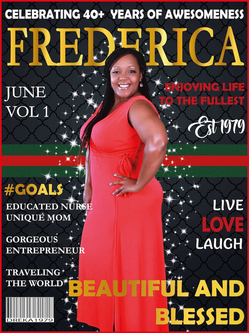 Magazine Cover Birthday Banner Custom Step and Repeat Womens - Etsy