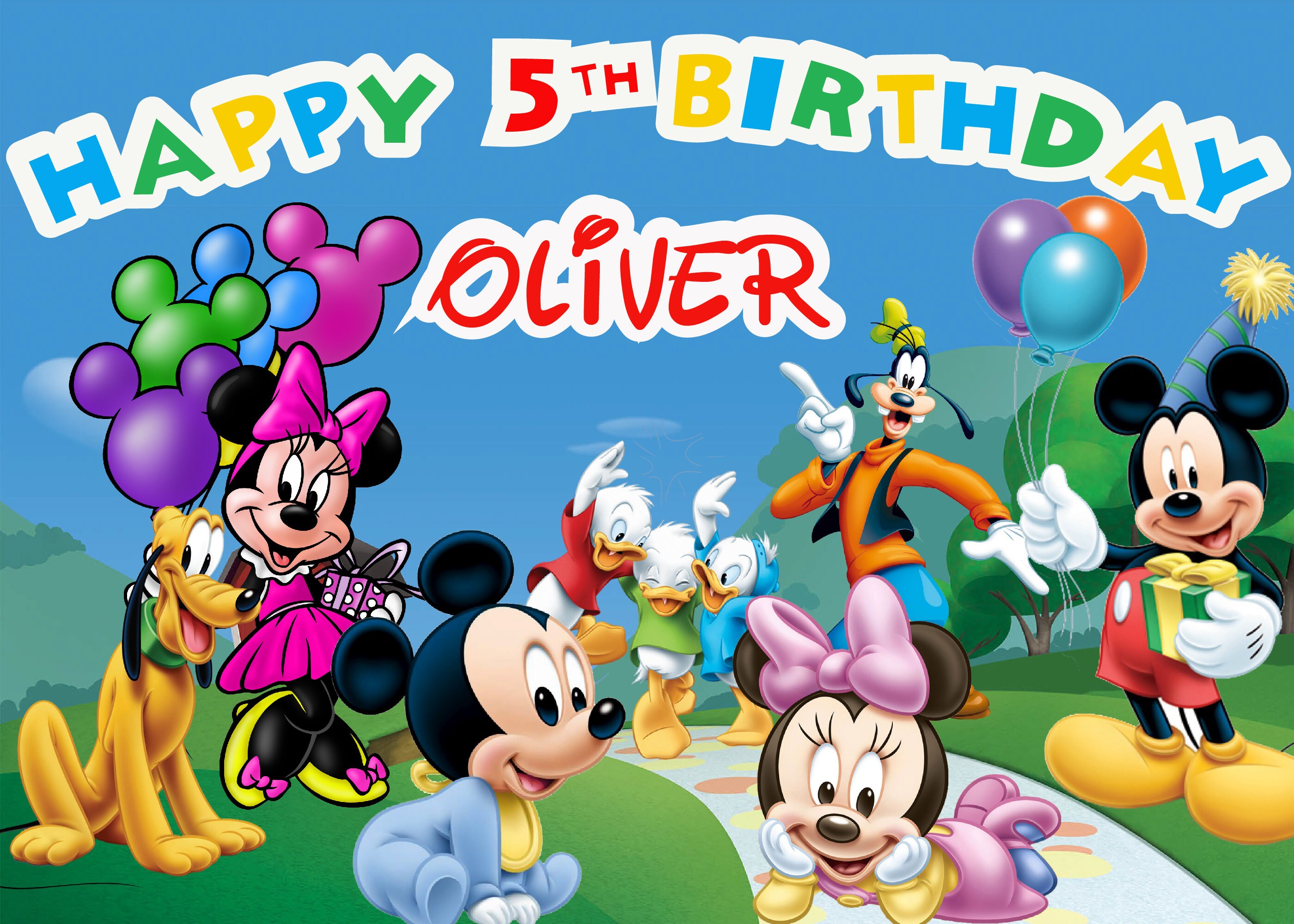 Personalize Backdrop Mickey Mouse Party Decoration Ideas - Etsy