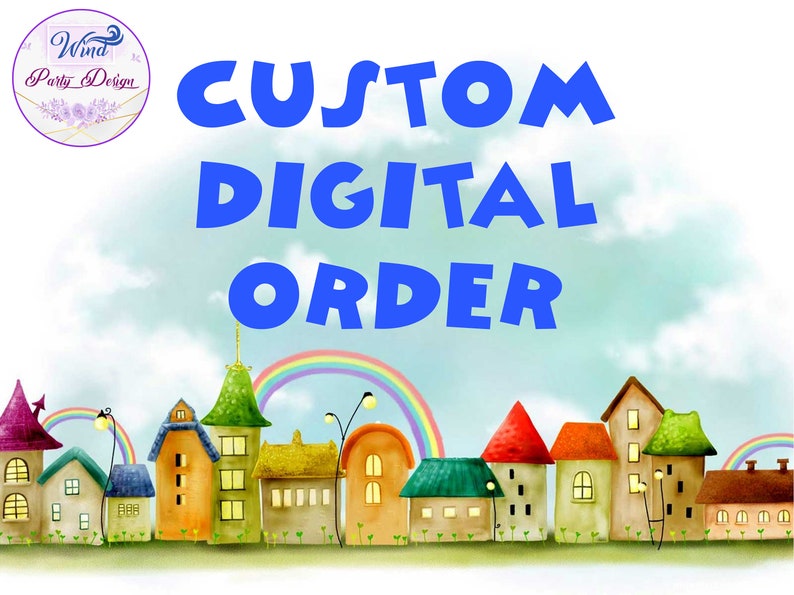 Custom Digital Birthday Backdrop, 1st, 2nd, 3rd... Birthday Party Favors for Boy & Girl, Digital ...