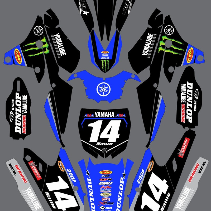 Yamaha Yz Graphic Kit - Etsy