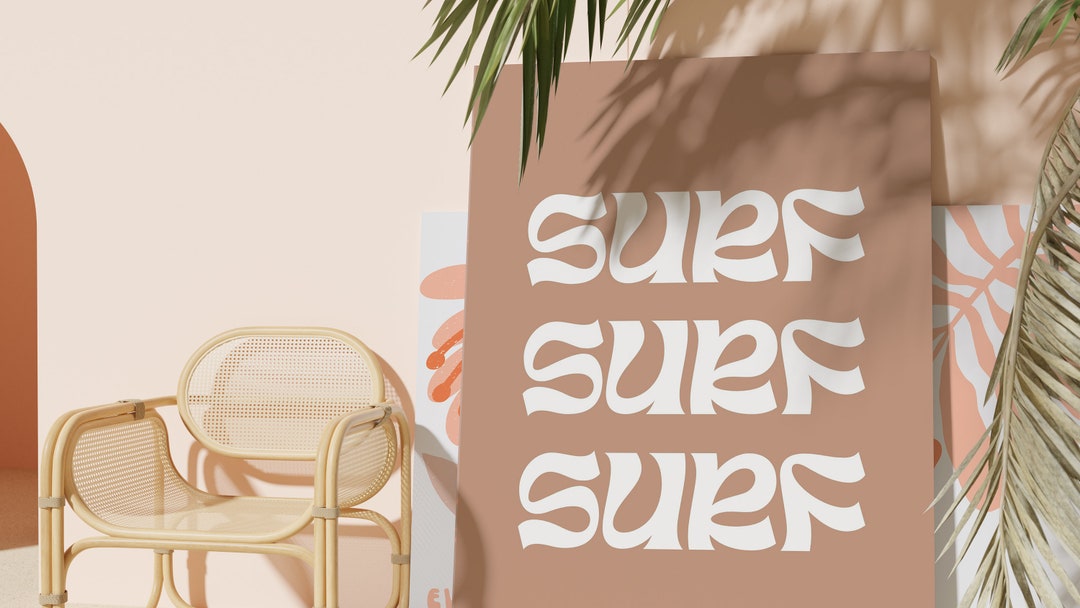 Tan Surf Art, Tan Beach Art, Neutral Beach Art, Beachy Wall Art, Pray ...