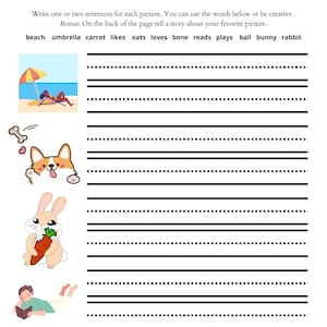 Creative Sentence Writing Picture Prompts-1st Through 3rd Grade-writing ...