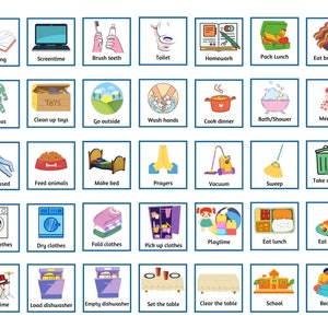 Printable Kids Daily Responsibilities Chart, Daily Routine, Chore Chart ...