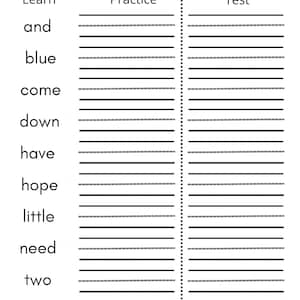8 Printable First Grade Spelling - Writing - Worksheets - Etsy