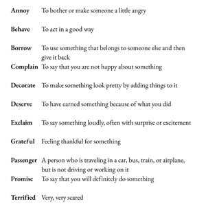 First Grade Vocabulary Worksheets With Definitions-sentence Writing ...