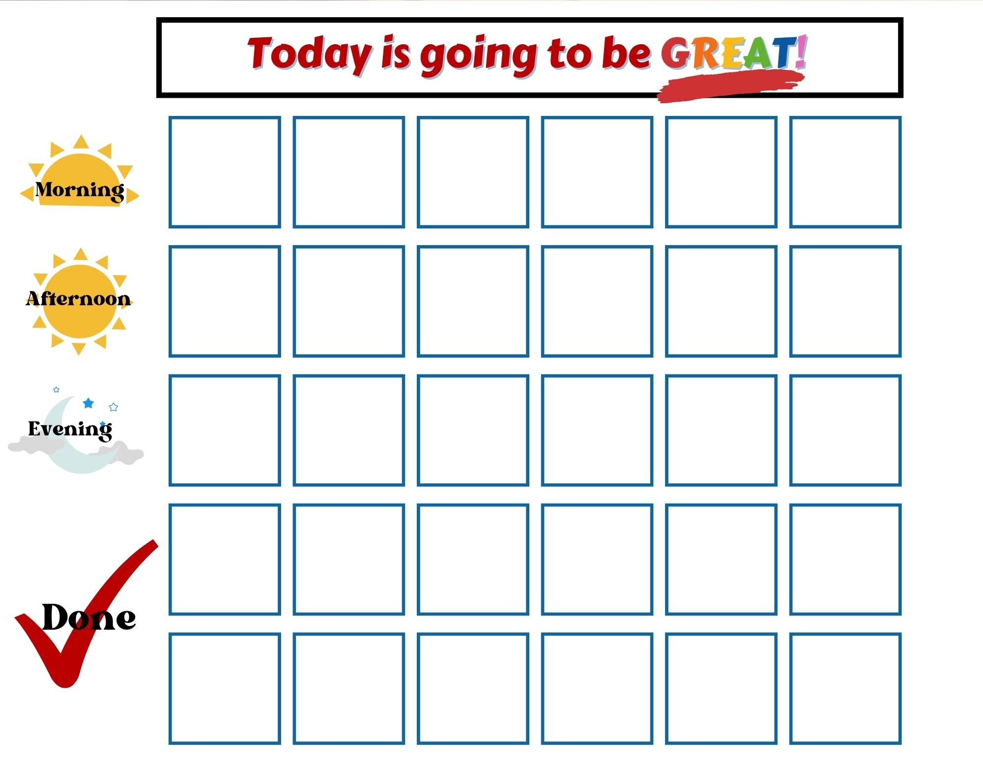 Printable Kids Daily Responsibilities Chart, Daily Routine, Chore Chart ...