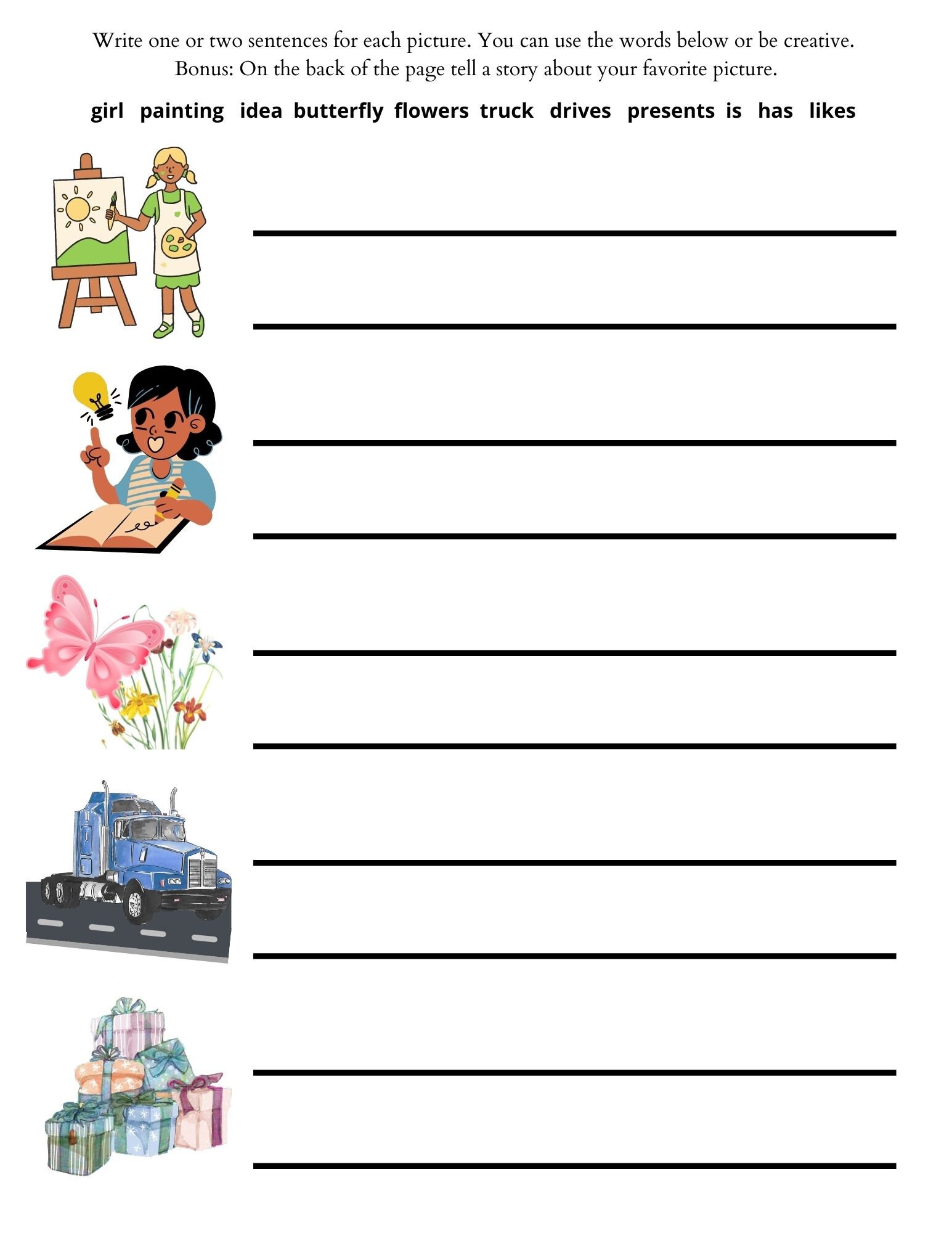 Creative Sentence Writing Picture Prompts-1st Through 3rd Grade-writing ...