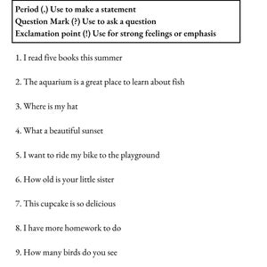 Punctuation - Capitalization - Correct the Sentence - Sentence Writing ...