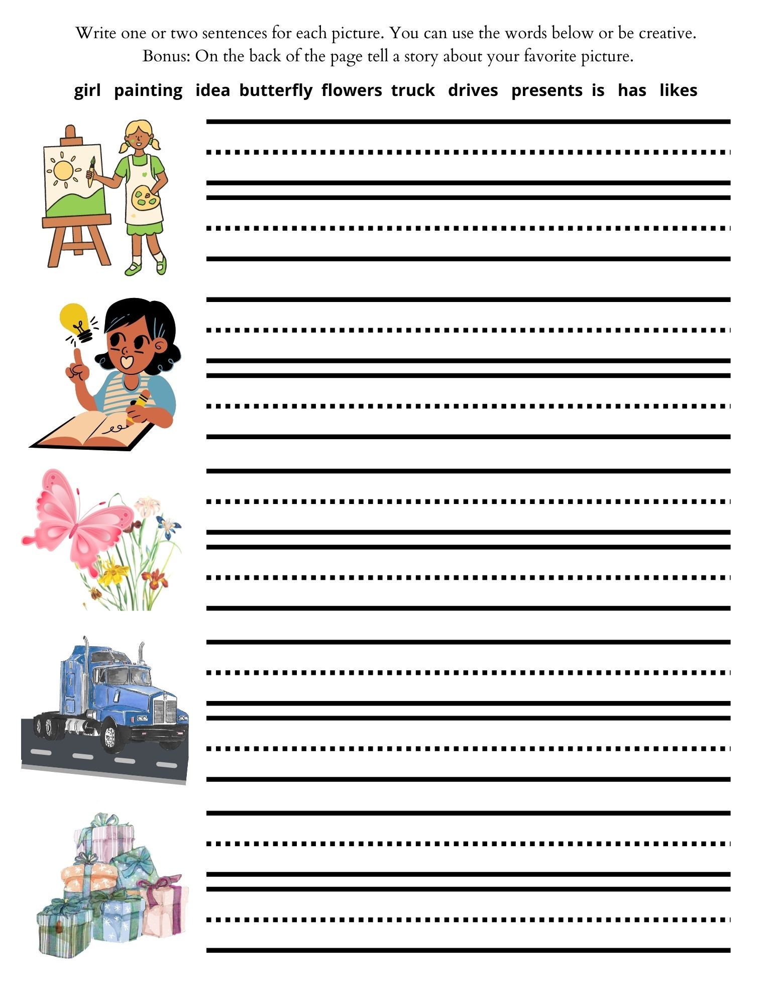 Creative Sentence Writing Picture Prompts-1st Through 3rd Grade-writing ...