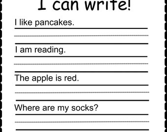 10 Printable Write the Sentence Worksheets. 1st-3rd Grade Writing ...