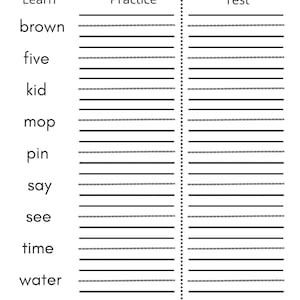 8 Printable First Grade Spelling - Writing - Worksheets - Etsy