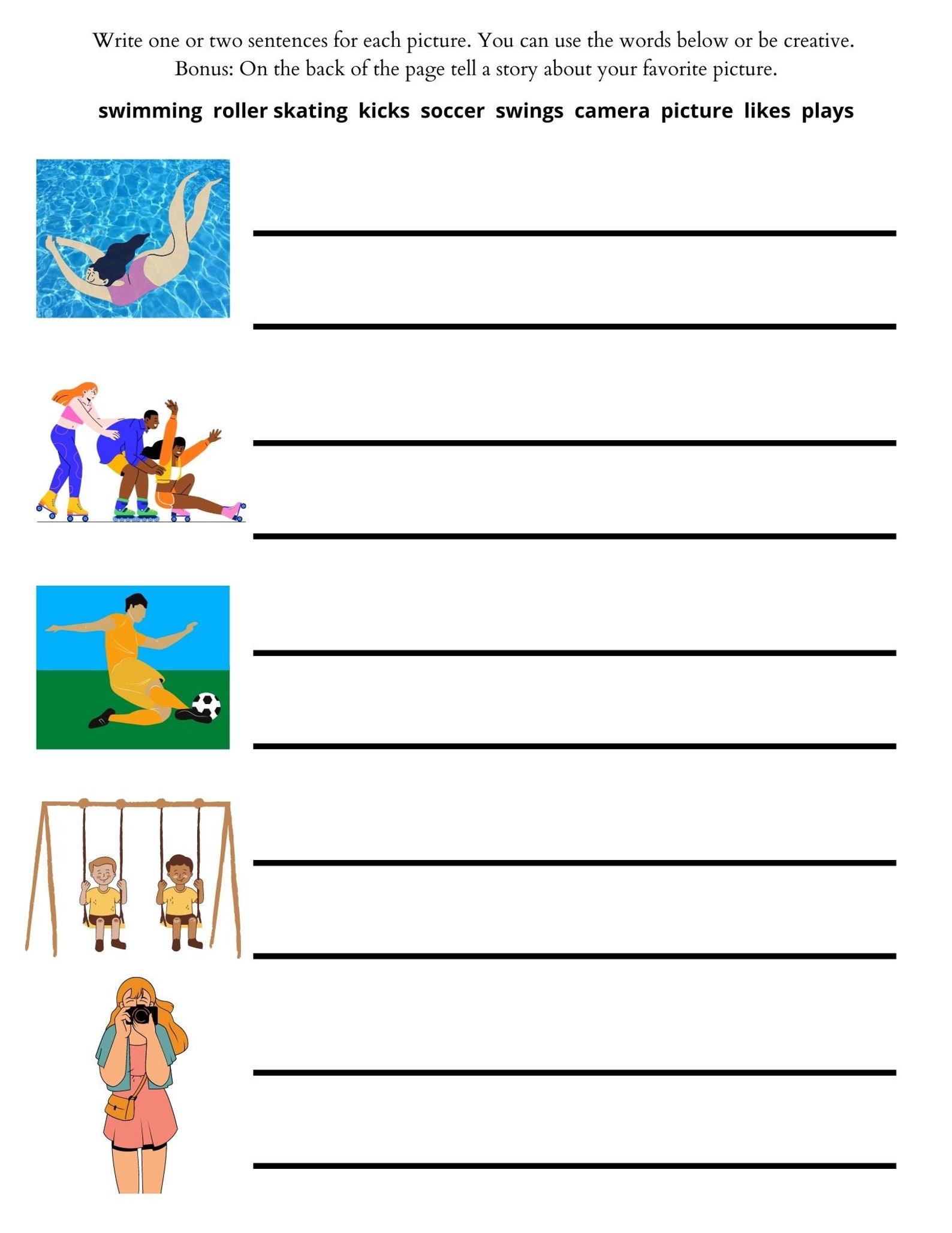 Creative Sentence Writing Picture Prompts-1st Through 3rd Grade-writing ...