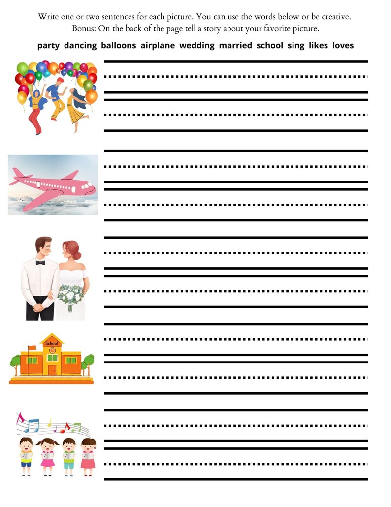 Creative Sentence Writing Picture Prompts-1st Through 3rd Grade-writing ...