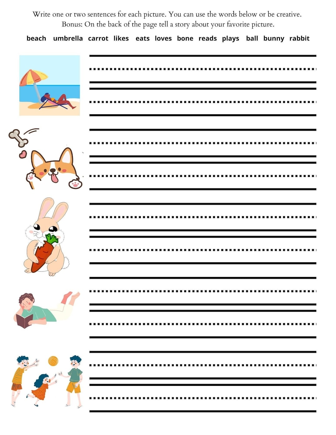 Creative Sentence Writing Picture Prompts-1st Through 3rd Grade-writing ...