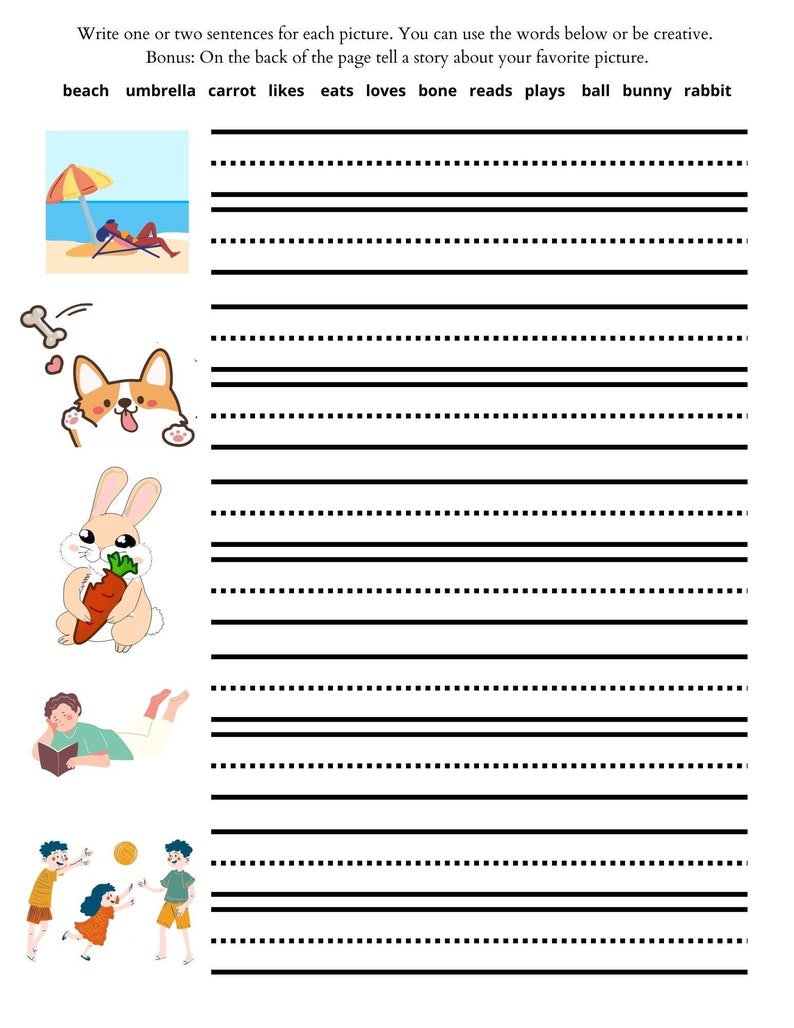 Creative Sentence Writing Picture Prompts-1st Through 3rd Grade-writing ...