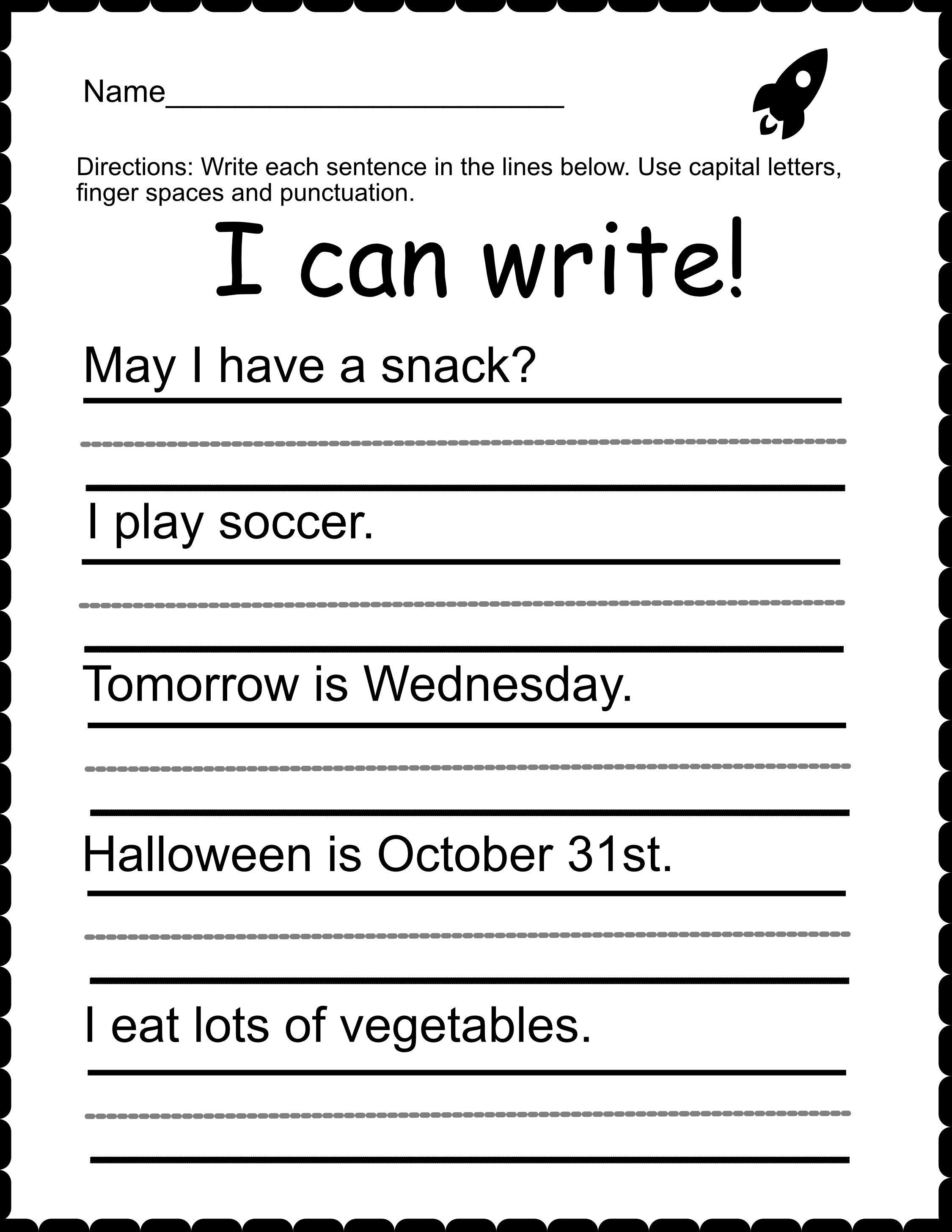 10 Printable 1st Through 3rd Grade sentence Writing spelling Etsy 10 Printable 1st Through 3rd Grade sentence Writing spelling Etsy