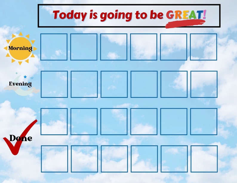 Printable Kids Daily Responsibilities Chart, Daily Routine, Chore Chart ...