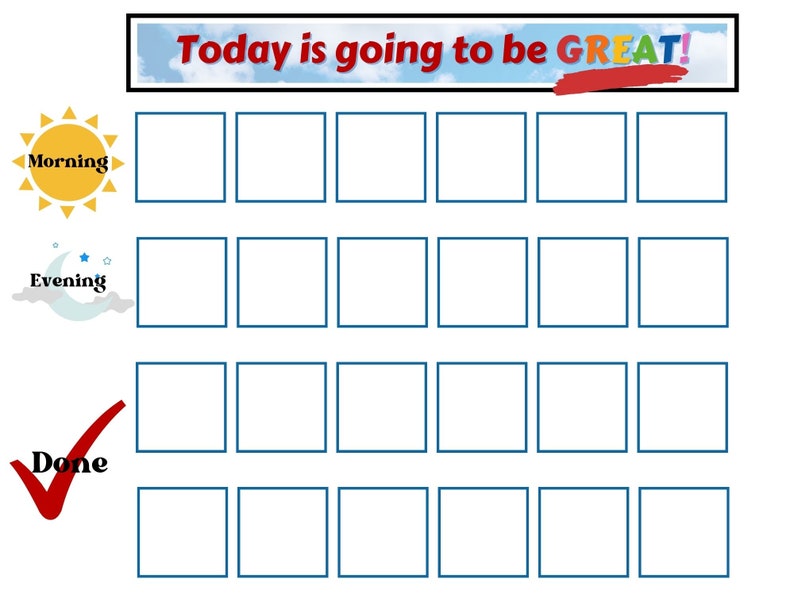 Printable Kids Daily Responsibilities Chart, Daily Routine, Chore Chart ...