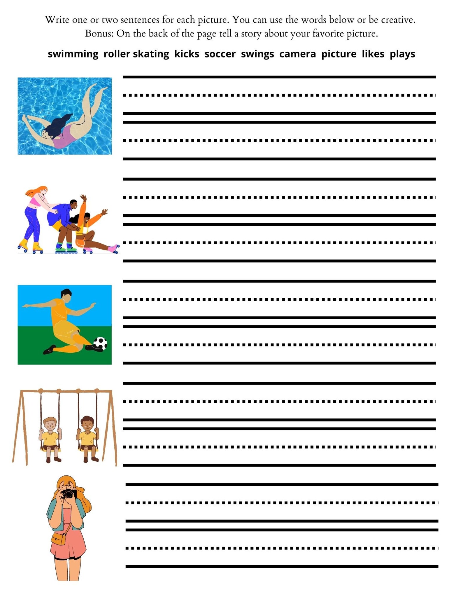 Creative Sentence Writing Picture Prompts-1st Through 3rd Grade-writing ...