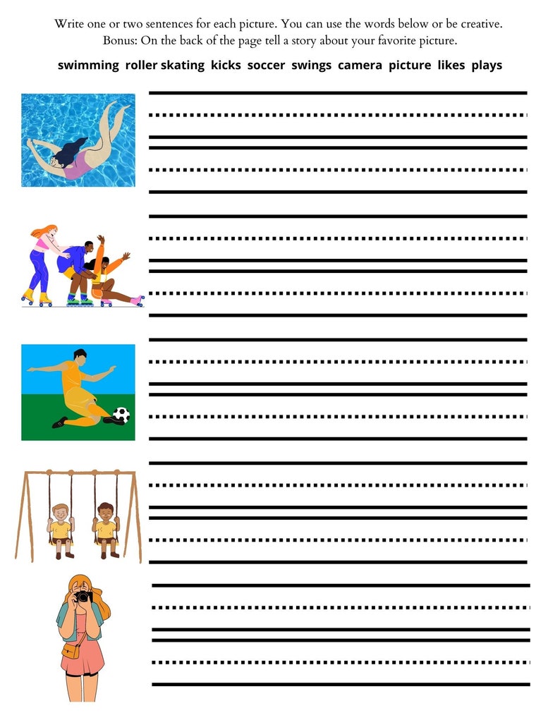 Creative Sentence Writing Picture Prompts-1st Through 3rd Grade-writing ...